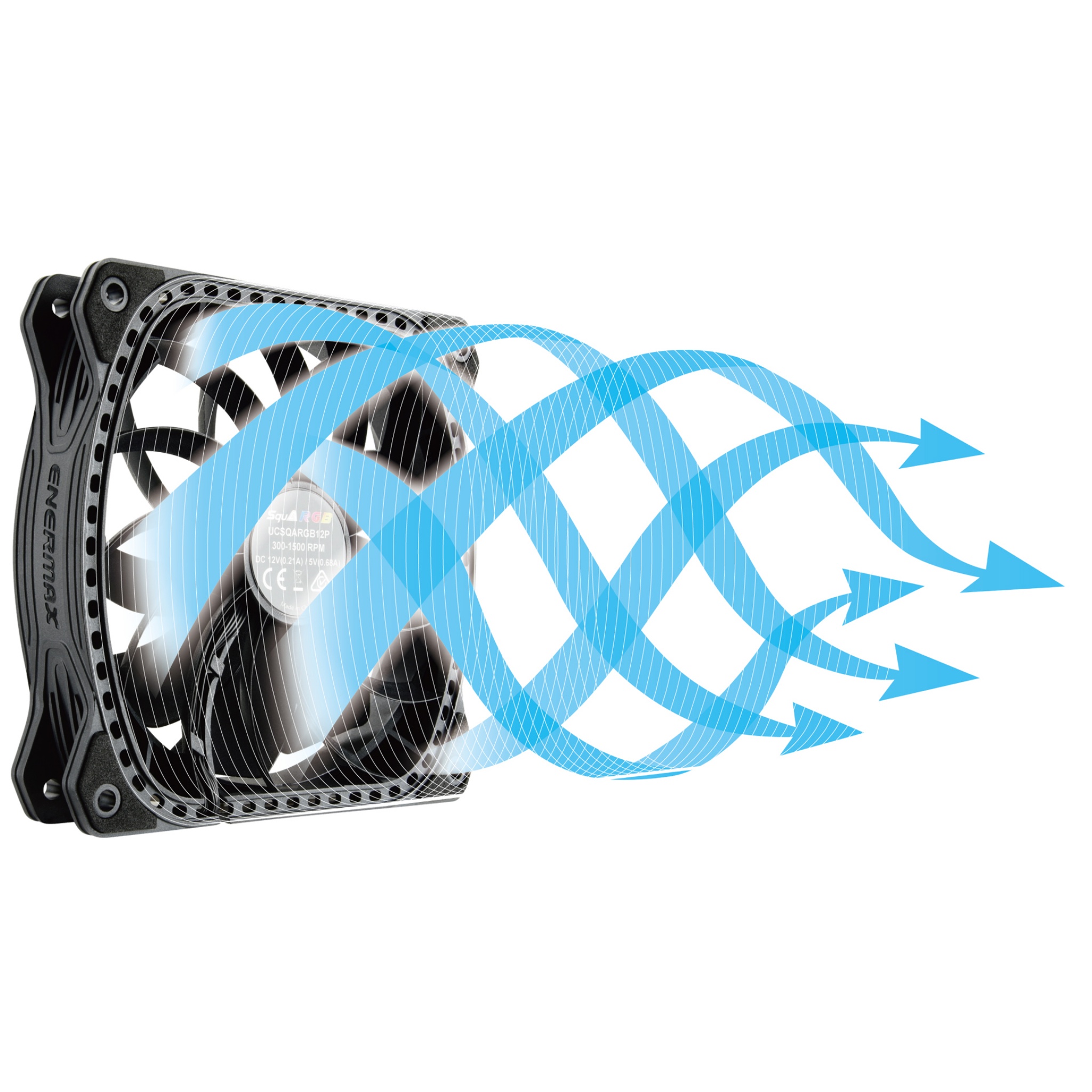 Enermax SquA RGB 120MM Computer Case Fan - Black