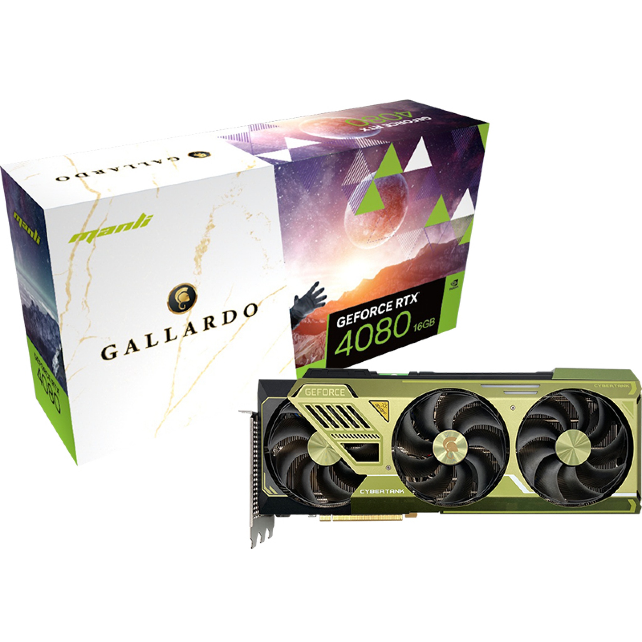 Manli NVIDIA GeForce RTX 4080 16GB GDDR6X Graphics Card - Green