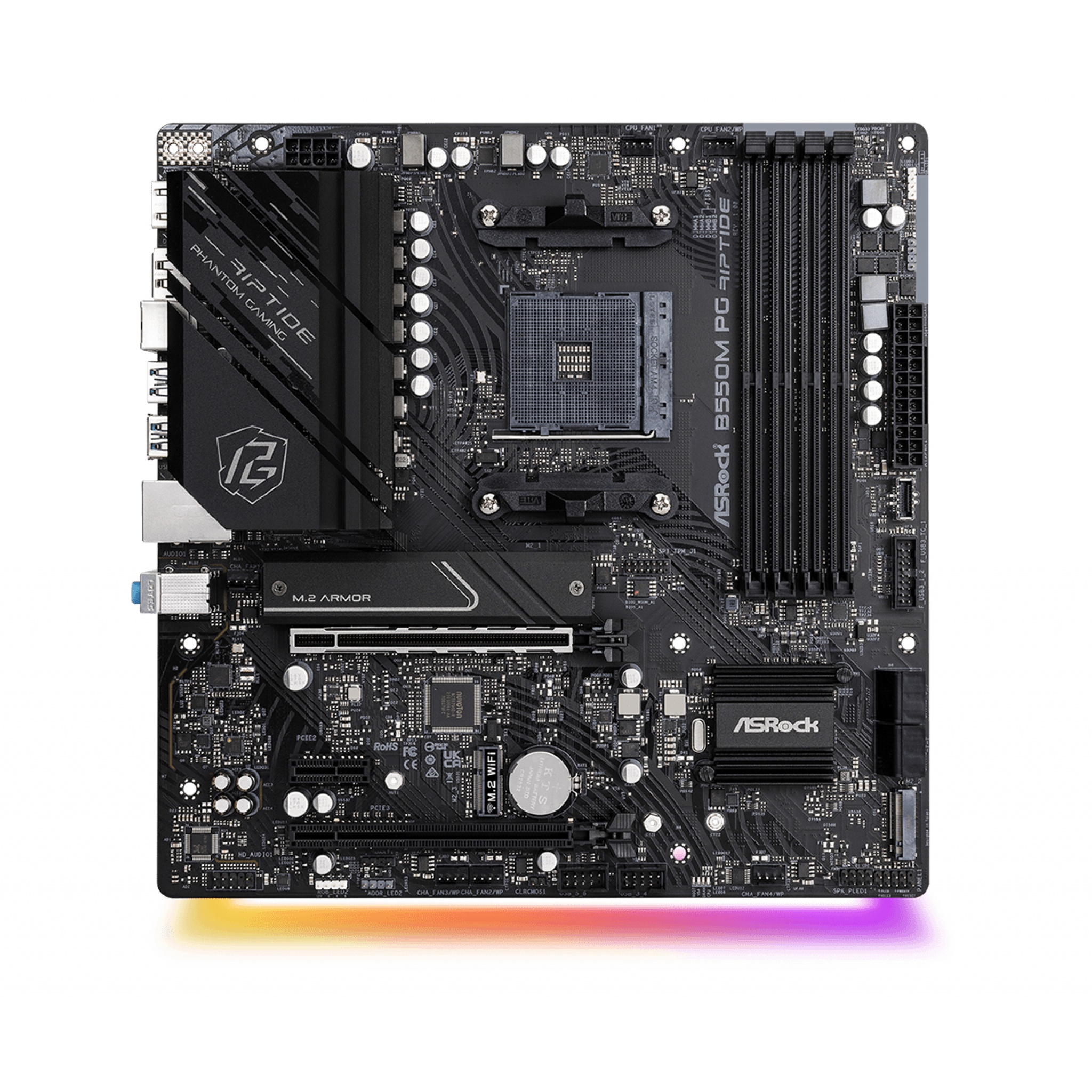 Asrock B550M PG Riptide AMD B550 Socket AM4 Micro ATX DDR4-SDRAM ...