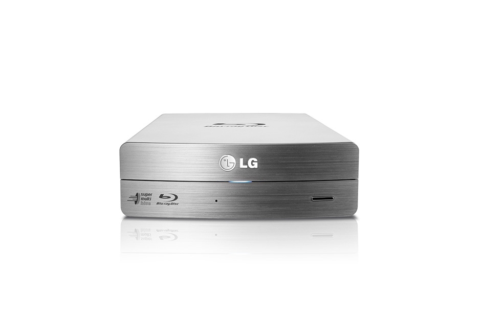 LG External Blu-ray Disc Writer Drive - BE16NU50 - Stainless Steel