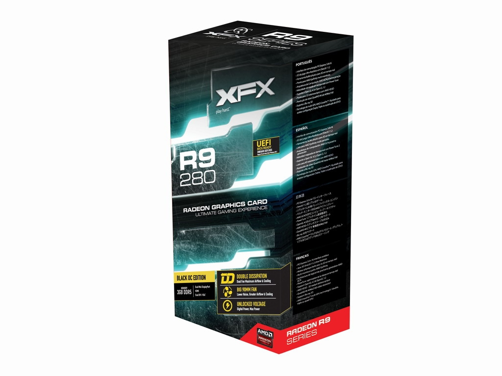 XFX Radeon R9 280 3GB GDDR5 Graphics Card - Black Edition
