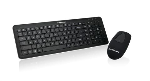 IOGEAR Wireless Keyboard and Touch Mouse Combo 2.4GHz Black - US Layout