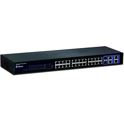 Trendnet 24-Port L2 Managed Network Switch (10/100) - Black