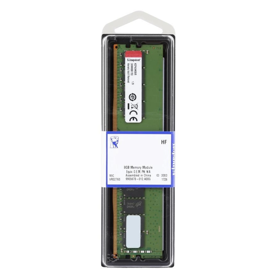 8GB Kingston DDR4 2400MHz PC4-19200 CL17 Memory Module