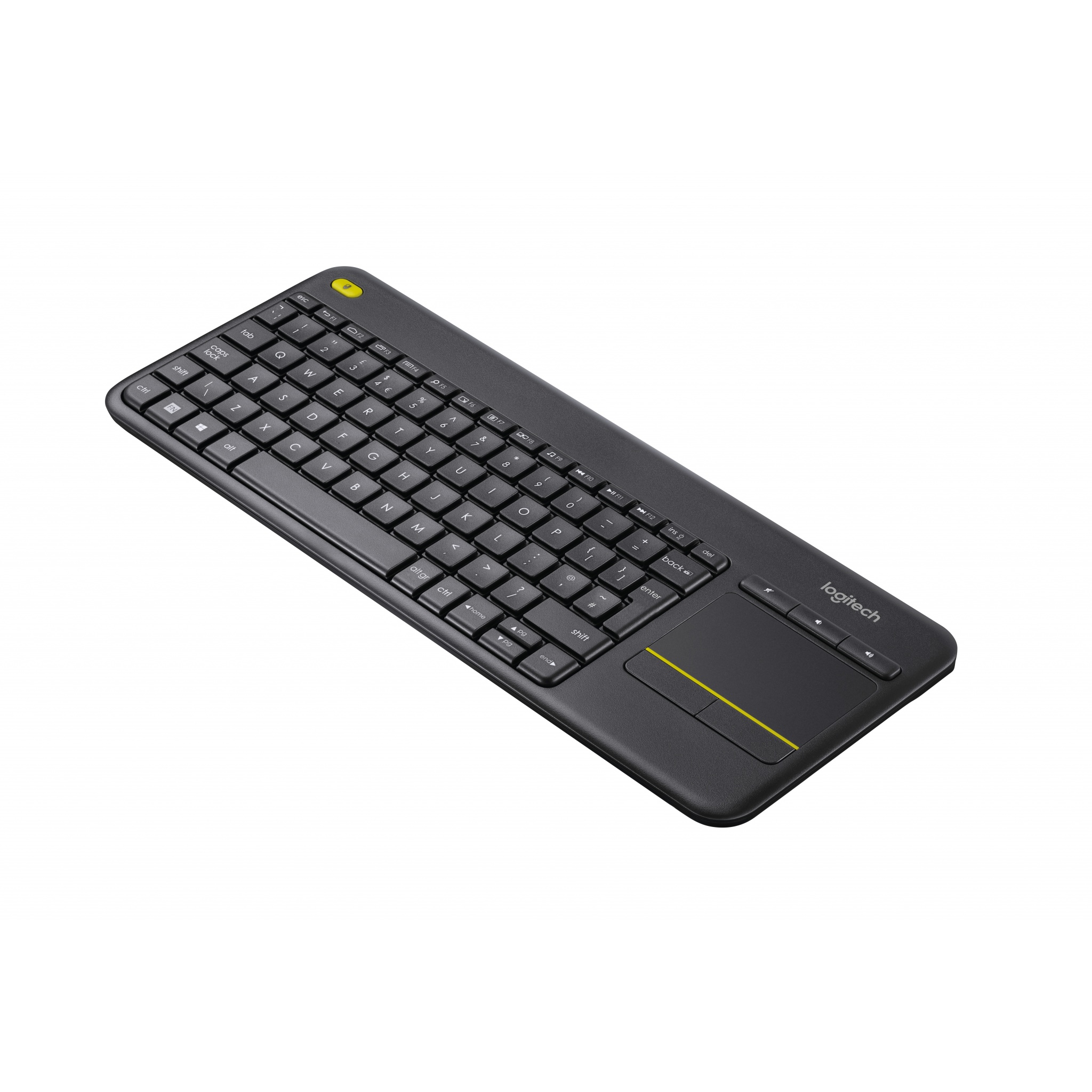 Logitech K400 Plus Wireless Touch Keyboard - Spanish Layout - Black