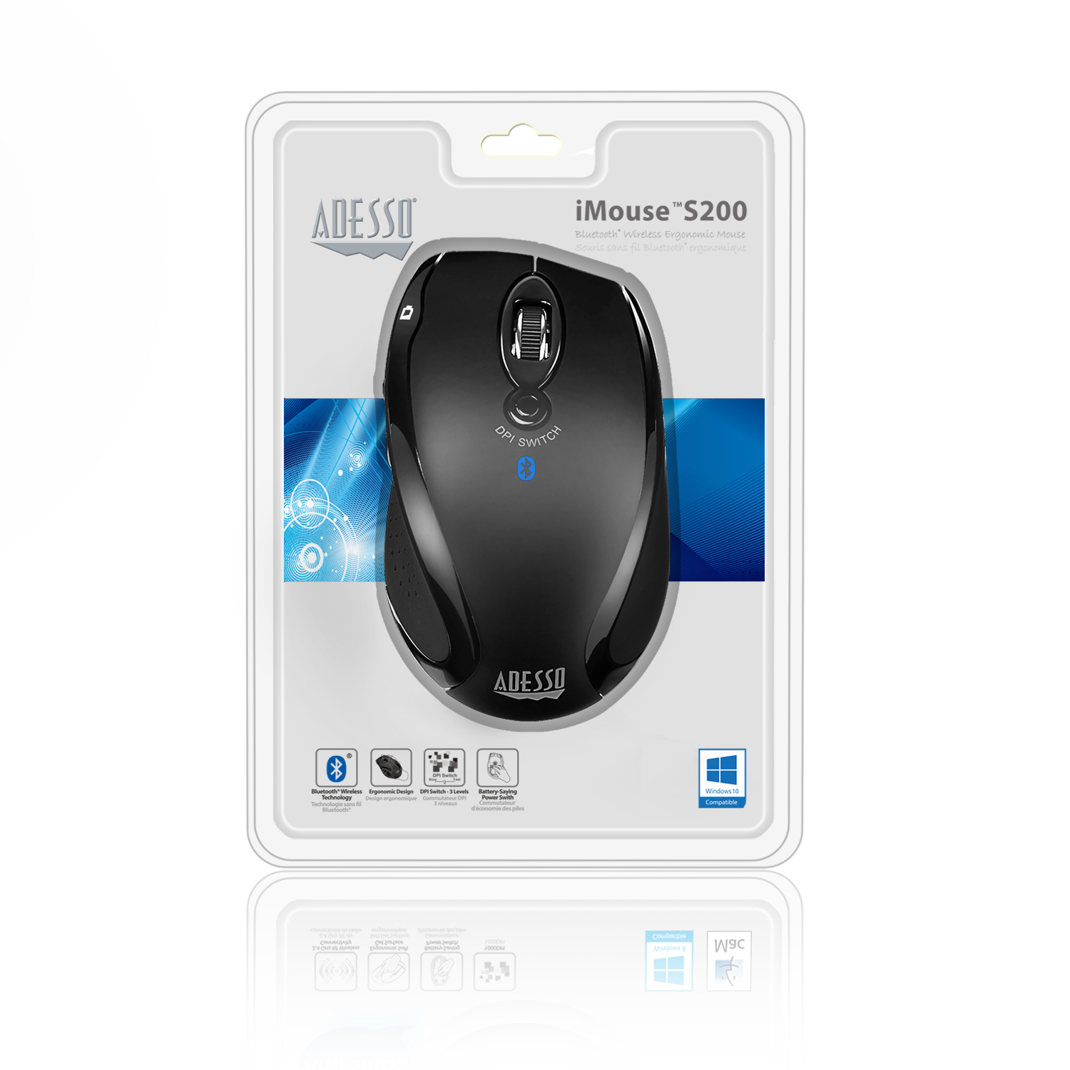 Adesso iMouse S200 Wireless Bluetooth Optical Mini Mouse