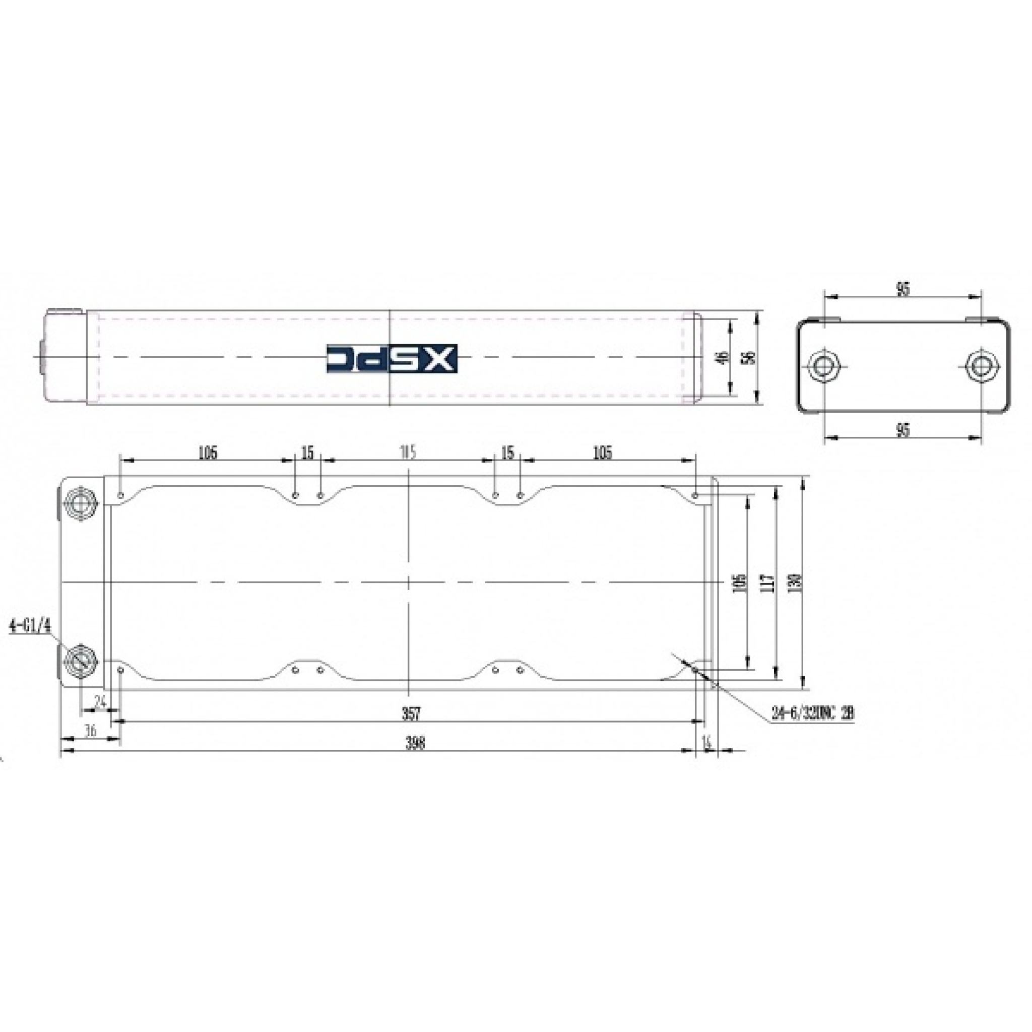 XSPC Xtreme Radiator RX360 V3 - 360mm Black