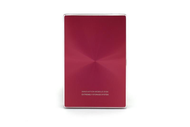 NEON 2.5" SATA External Hard Drive Enclosure Polished Aluminium - Red ...