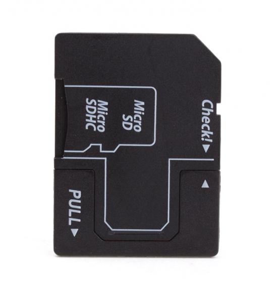2-in-1 adapter microSDHC to USB reader + microSDHC to SD adapter