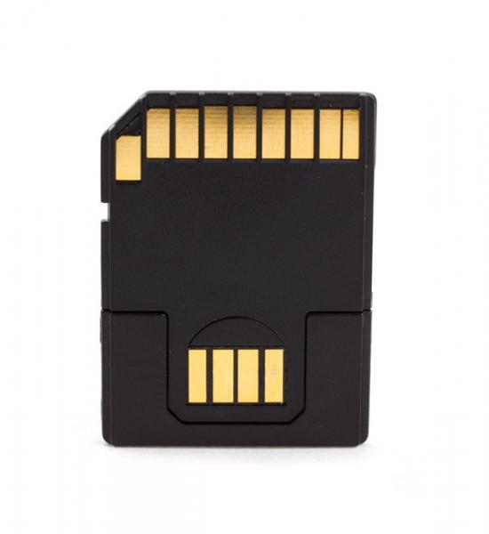 2-in-1 adapter microSDHC to USB reader + microSDHC to SD adapter