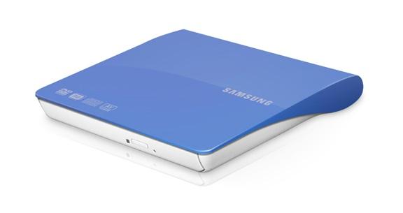 Samsung Slim Portable External DVD Writer USB (8x DVD / 24x CD) Blue SE ...