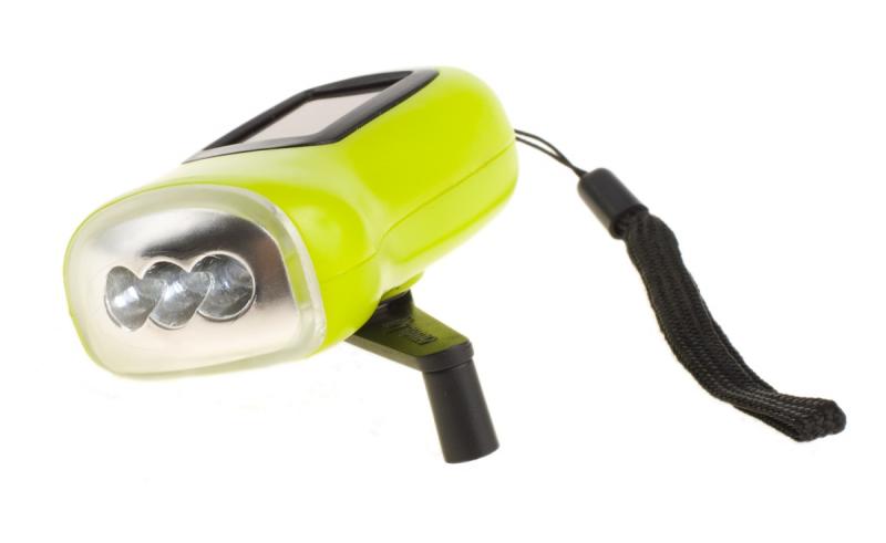 Wind Up LED Torch with Solar Panel