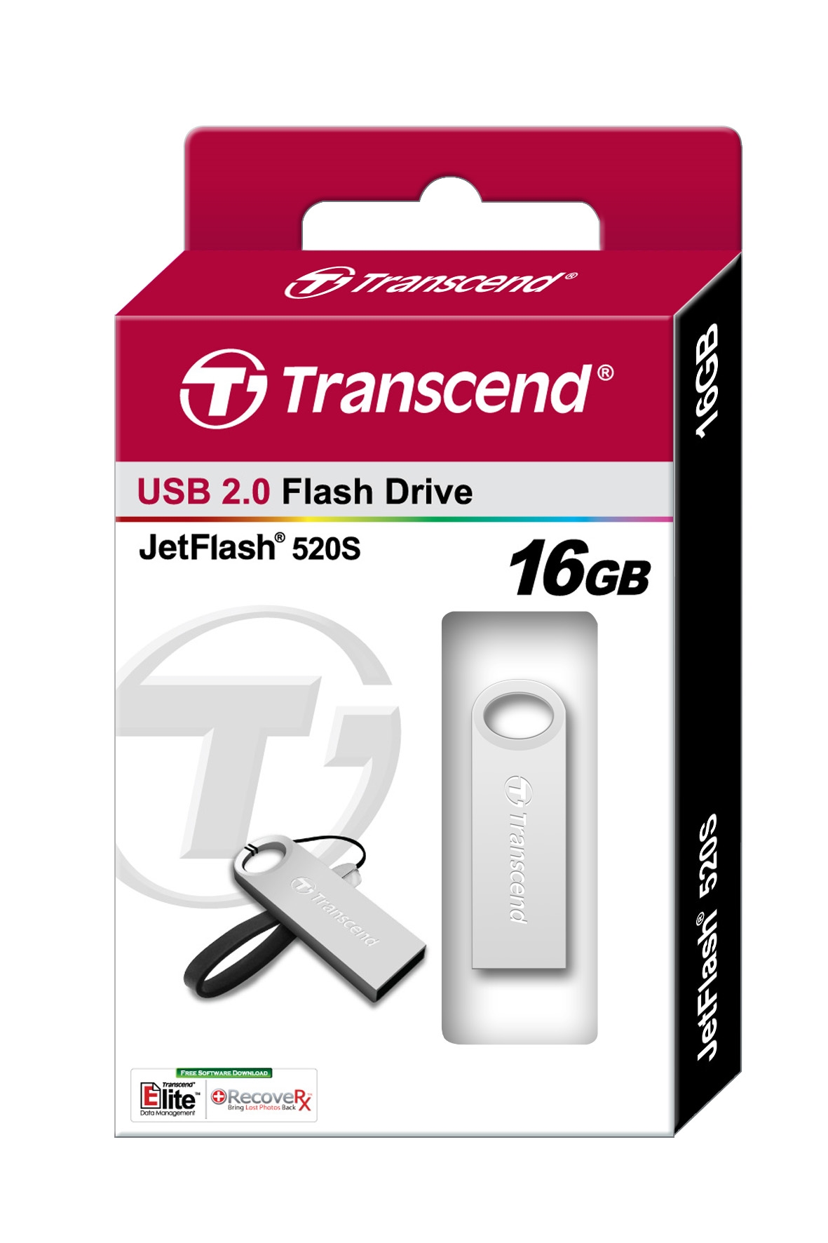 16GB Transcend JetFlash 520S Silver Plated USB Flash Drive