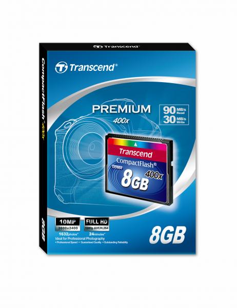 8GB Transcend Premium 400x CompactFlash Memory Card