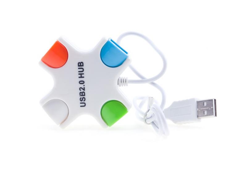 4-port USB Hub - White Star Design - USB2.0