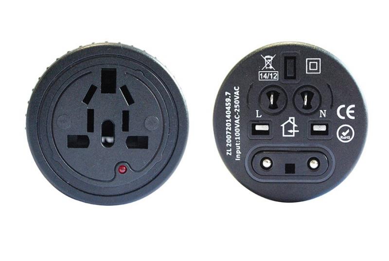 Worldwide Universal Travel Adapter + USB port (5V / 1000mAh)